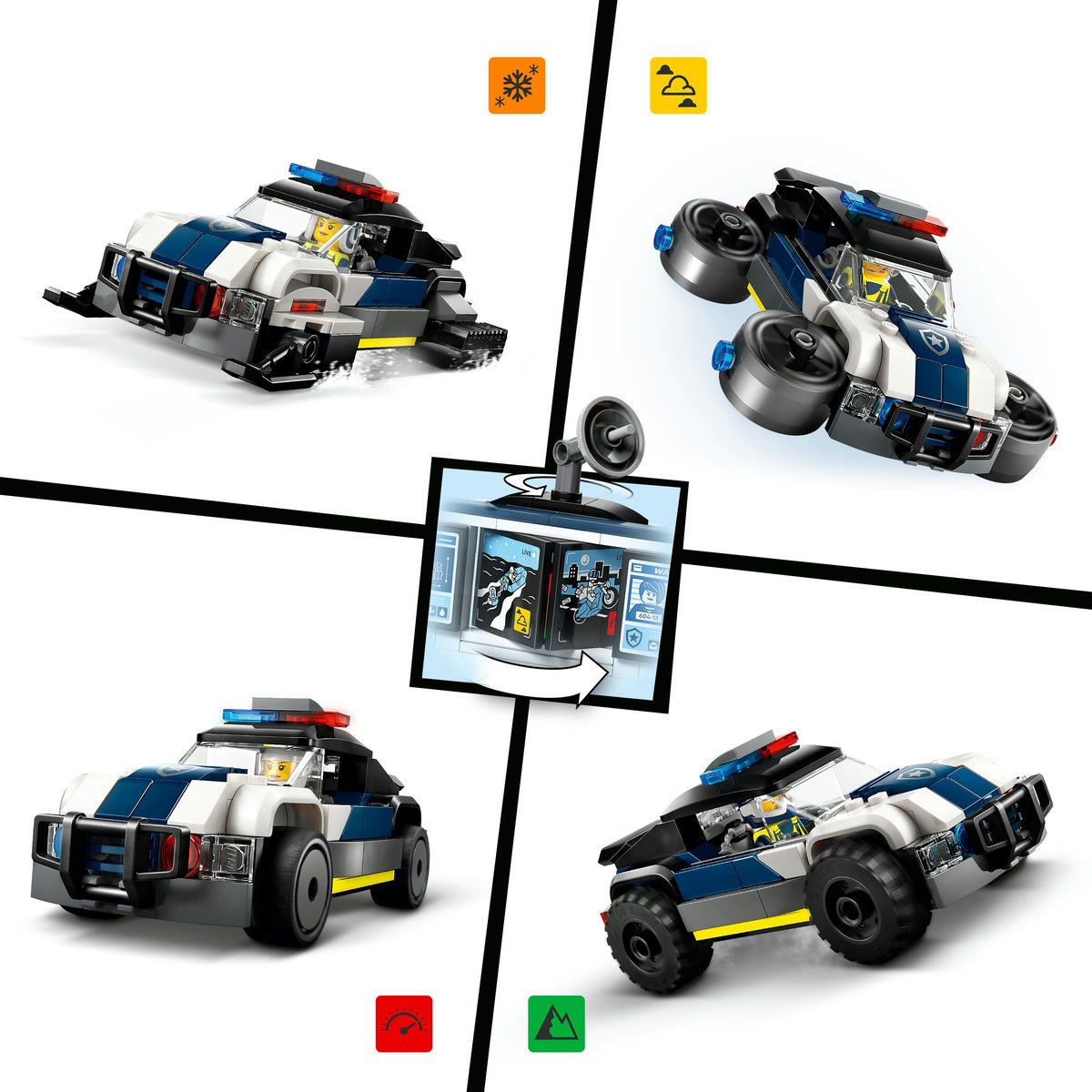 Garaj personalizat pentru maşini de poliţie 60457 | LEGO City | Brick ...